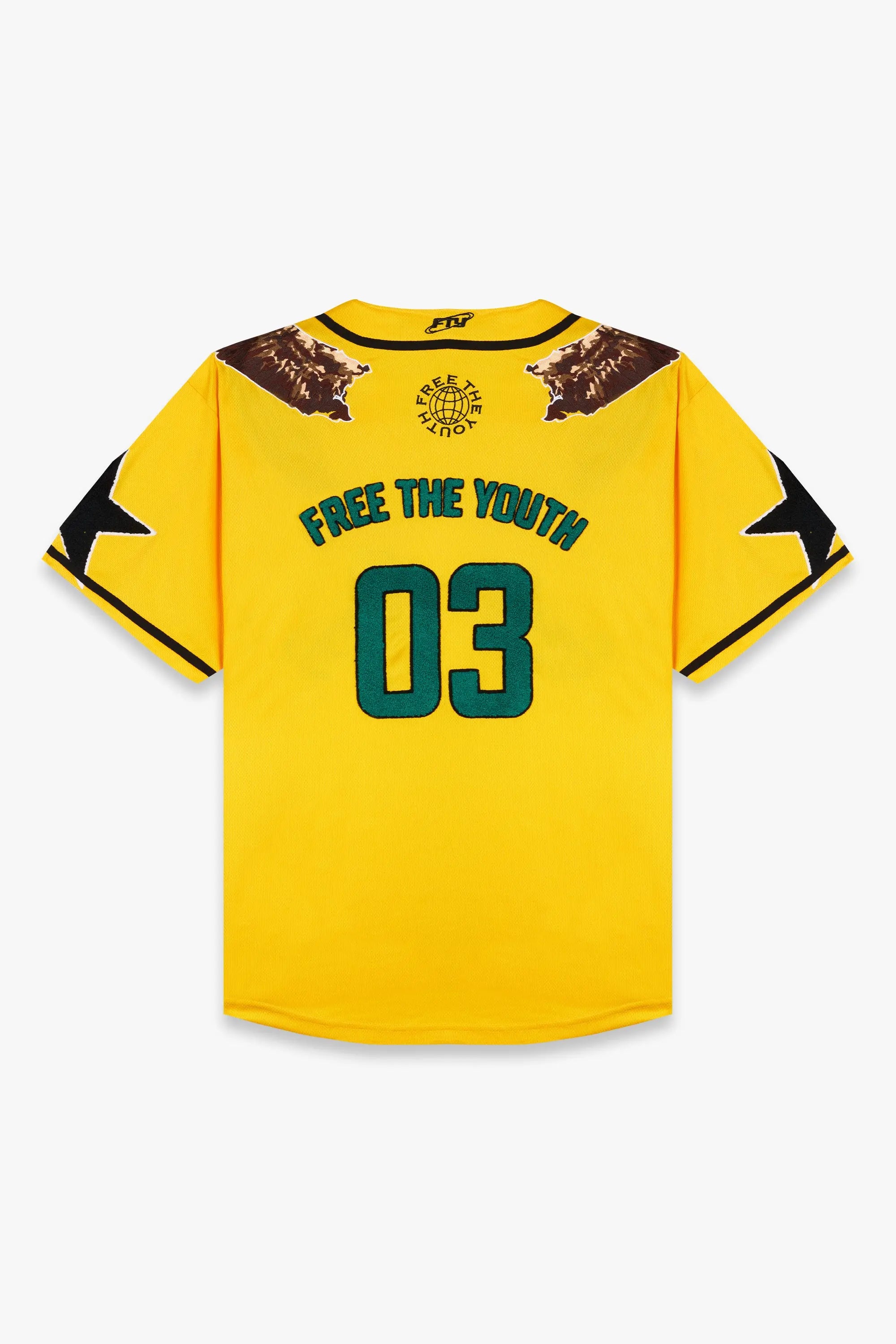 dola - Fty sports baseball Jersey Yellow - dola